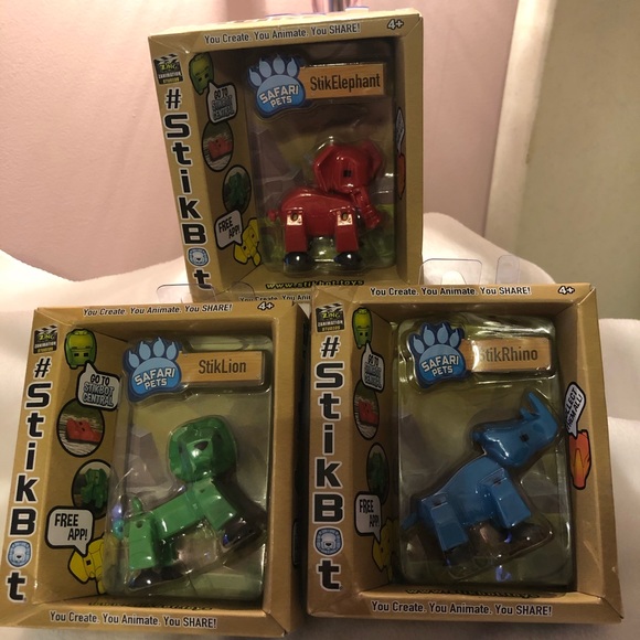 Stikbot | Toys | Stikbot Safari Pets Set Of 3 Bundle | Poshmark